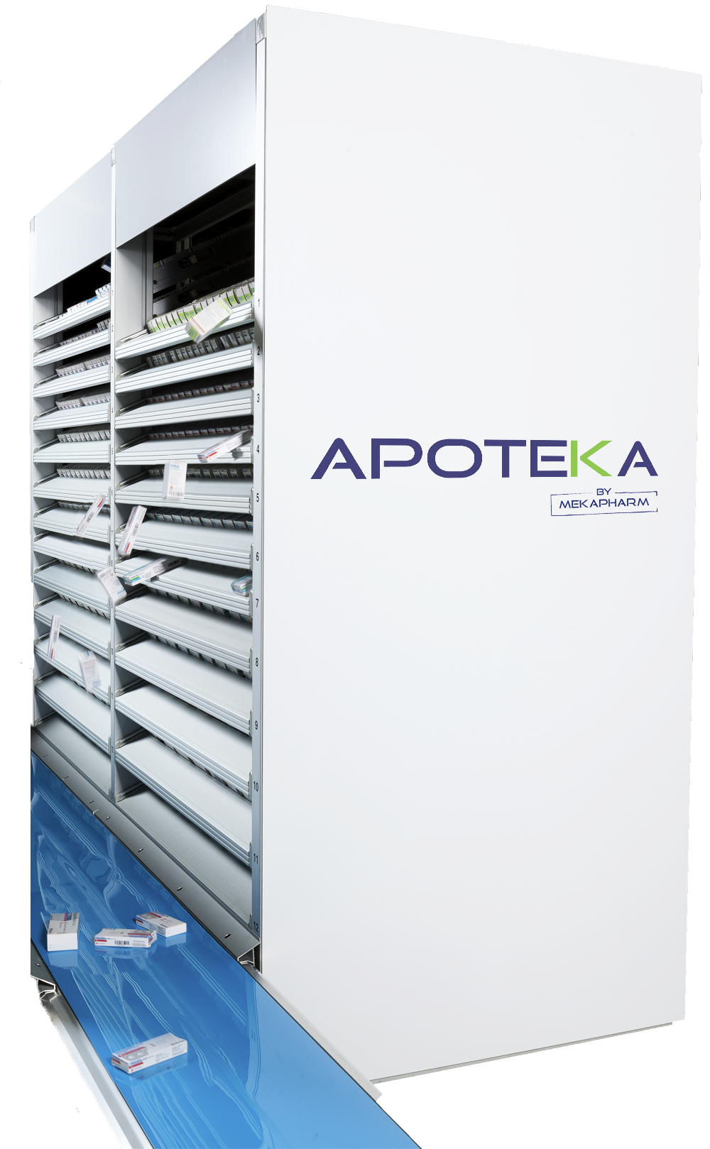 La solution robotisée pour une pharmacie ; l’automate APOTEKA – Mekapharm